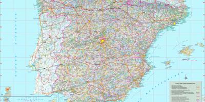 Španija zemljevid - Karte, Španija (Južni Evropi - Evropa)